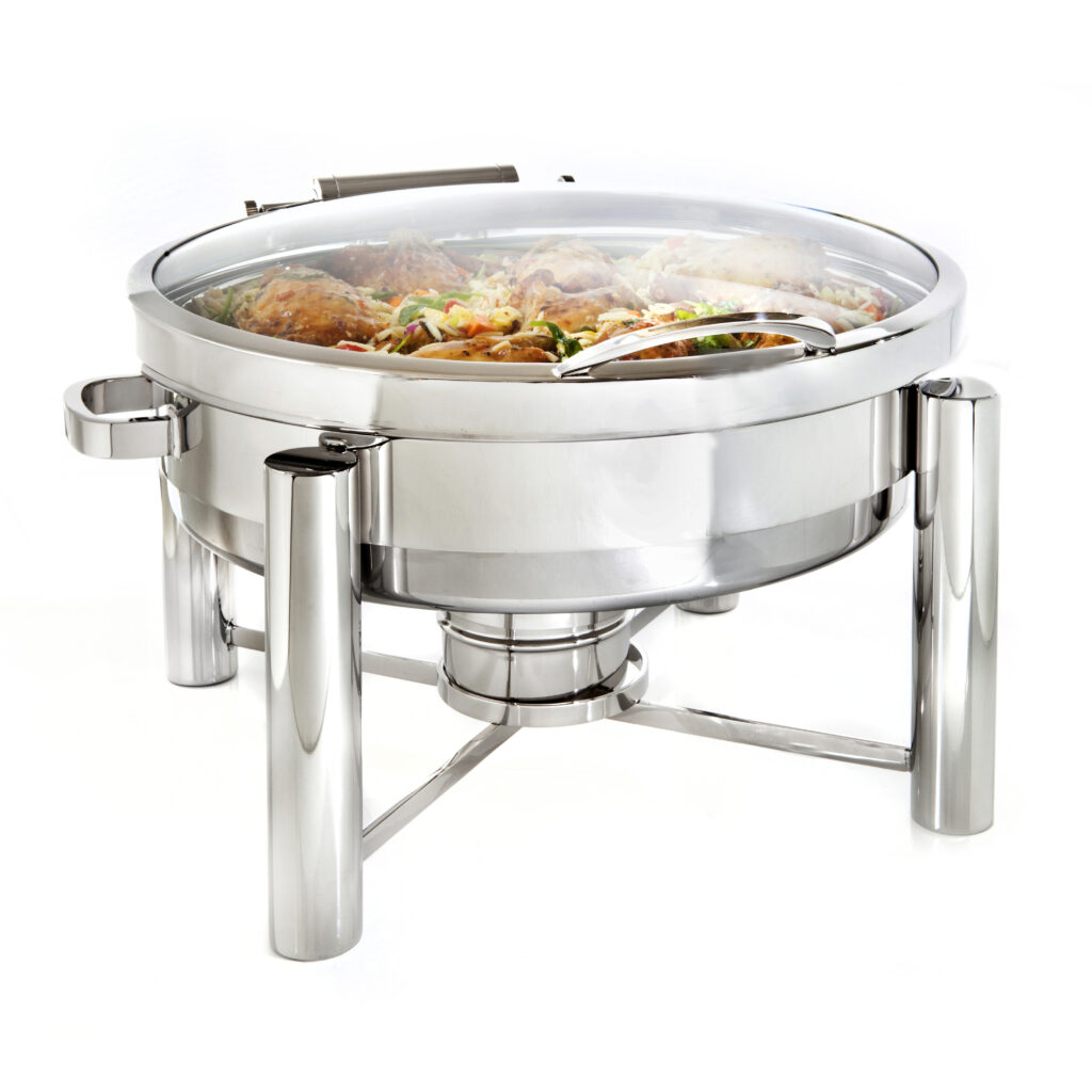 Free-Standing Chafer Dish Tempo, Full Glass Lid, 2 Gal, Each - Lucerna ...