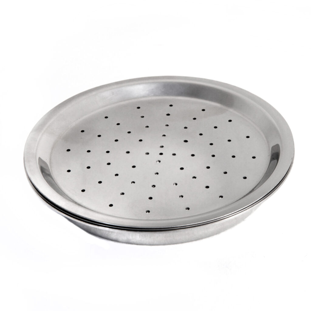 Round Drip Tray, w/ Drainer, Silver Color, 2 Units/Case - Lucerna ...